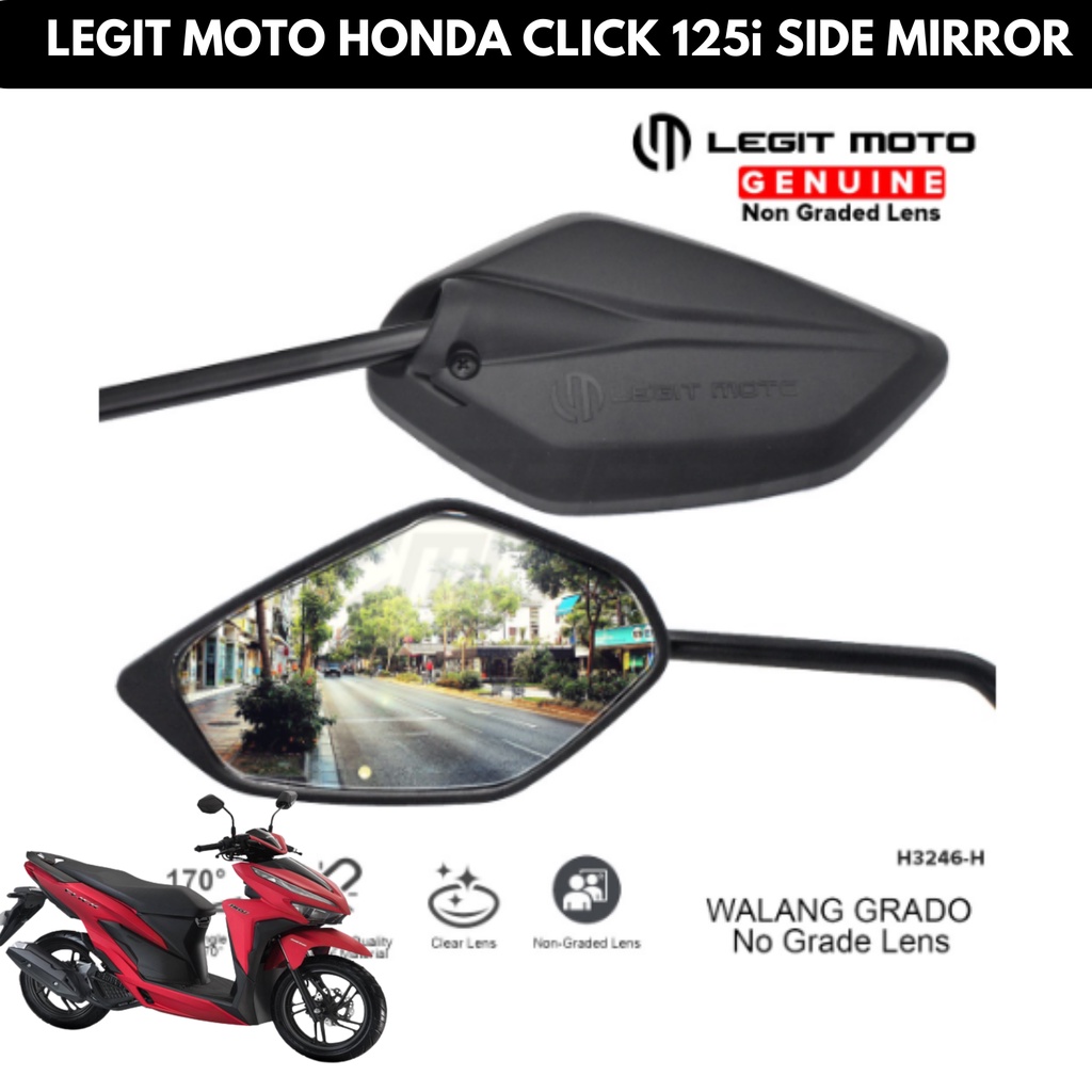 HONDA CLICK 125i side mirror LEGIT MOTO ORIGINAL MATIBAY NO GRADO ...