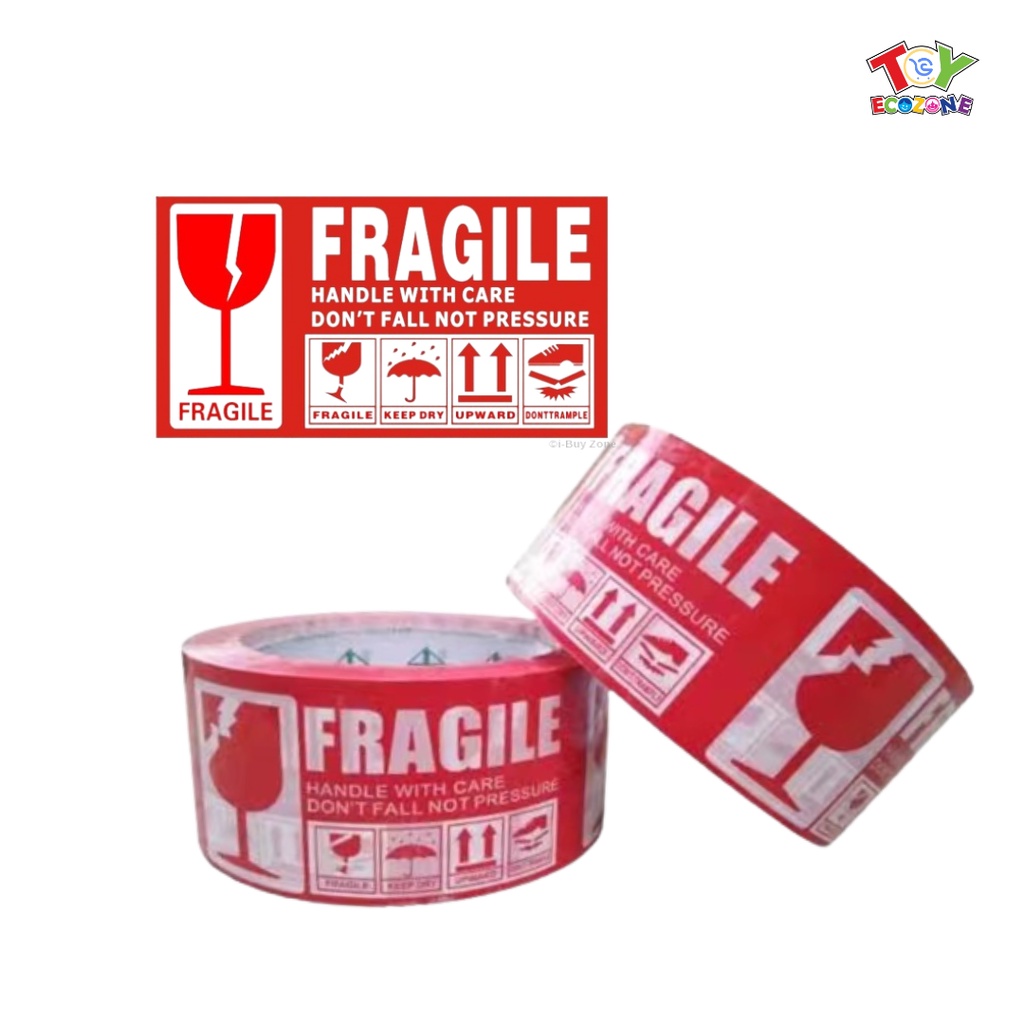 WHITE Fragile Tape/RED Fragile tape Packaging Tape 100M, 200M(with ...
