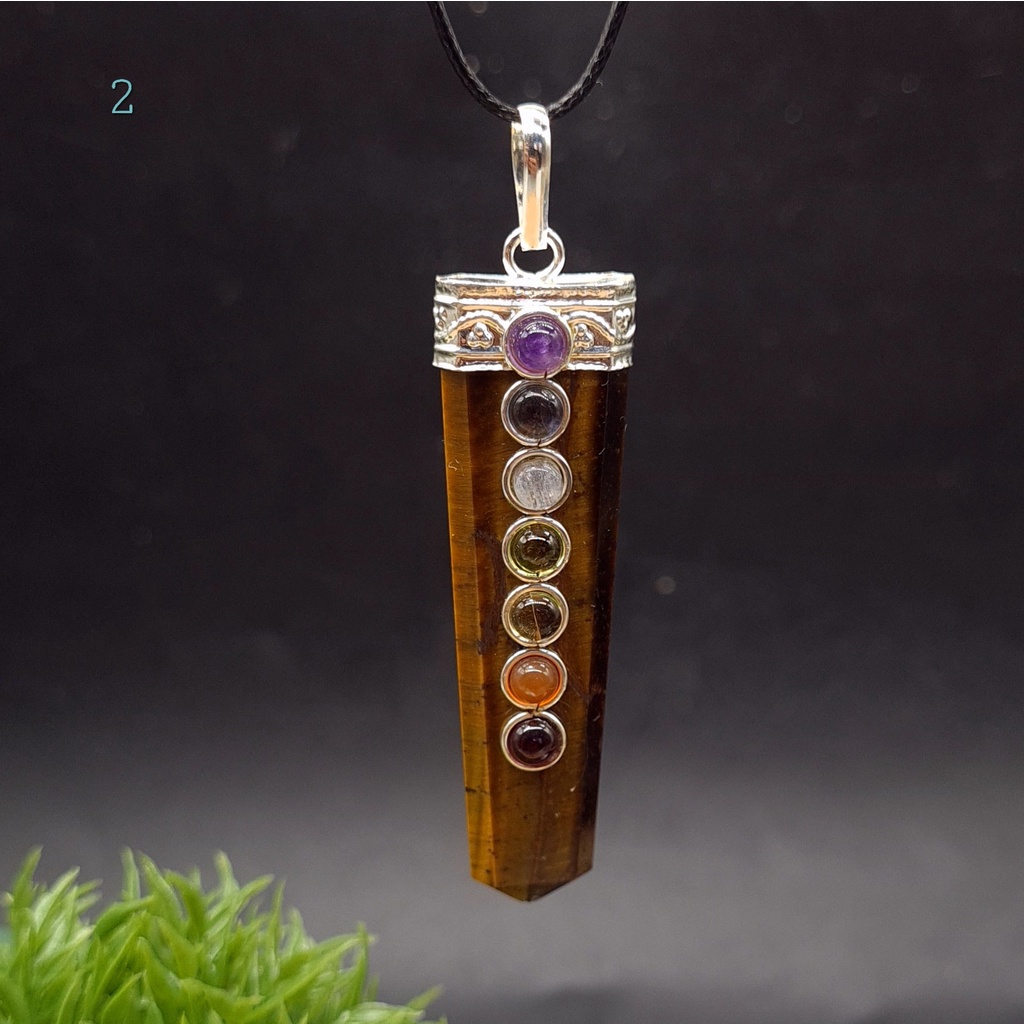 Tiger's Eye Chakra Tree Pendant - Tigers Eye Chakra Necklace - Tiger's ...
