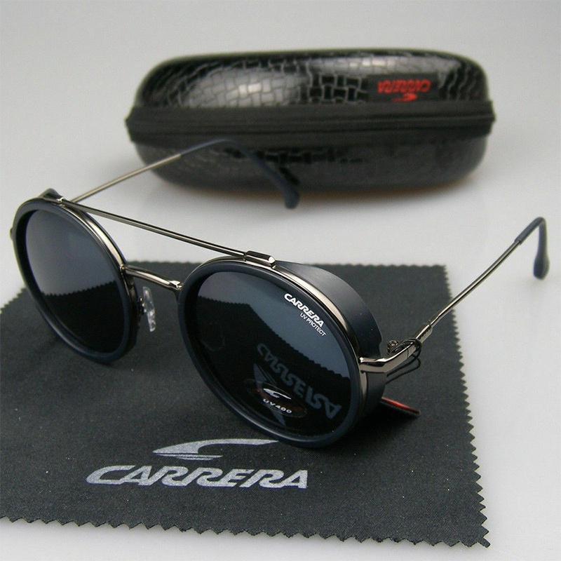 Carrera oculos men matte round metal retro frame sunglasses | Shopee ...