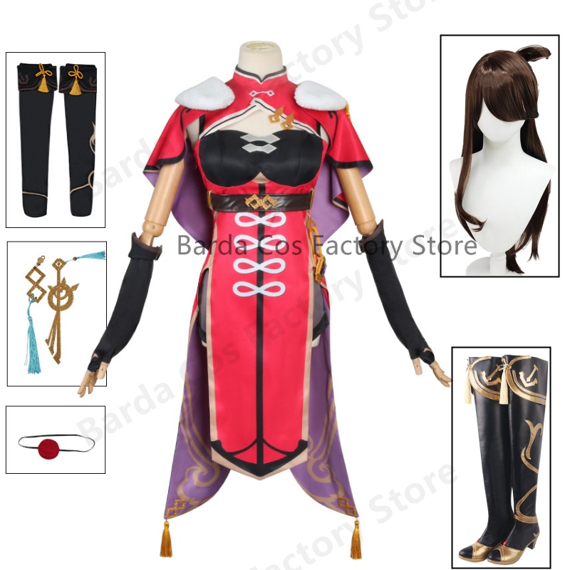 `Game Genshin Impact Beidou Cosplay New Costume Beidou Cosplay Costume Women Black Red Costume ...
