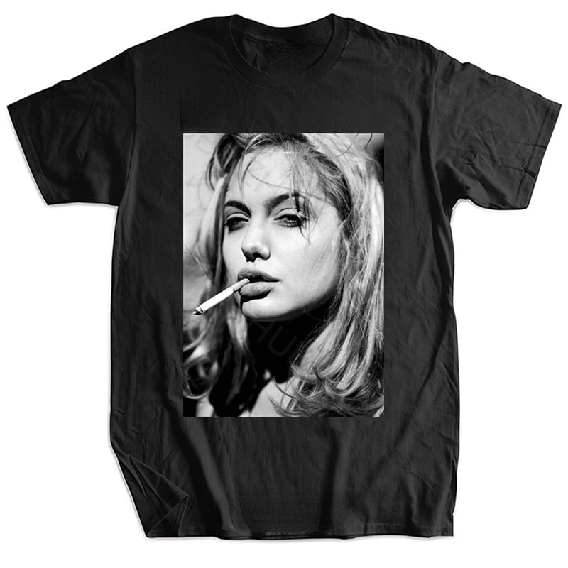 Angelina Jolie Brad Pitt Fihjt Club Dvd Punk Ciggy Tshirt Fashion Men ...