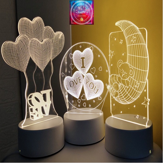 NO.1 Party Creative Gift LED Acrylic 3D Night Lamp Energy Saving ...