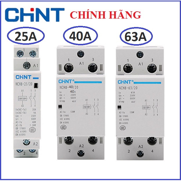 Contactor Start From 1P 220V CHINT NCH8-25A (Contactor) | Shopee ...