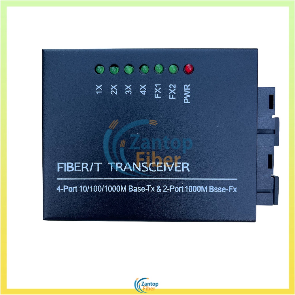 2 SC Port 4 RJ45 Port Gigabit Fiber Switch 10/100/1000M 2F4E Media ...