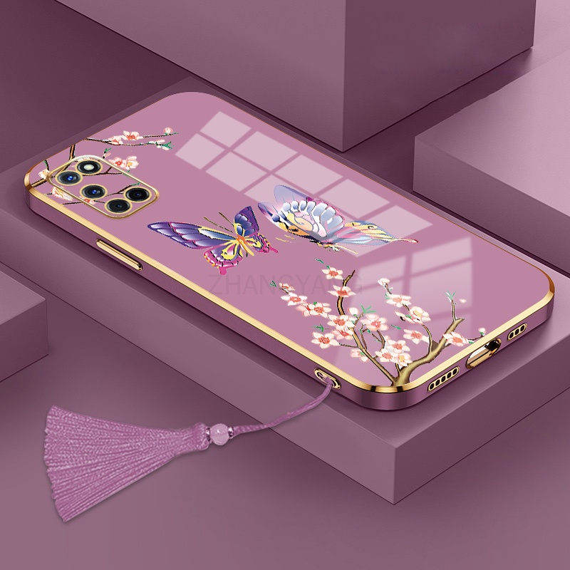 Casing oppo a52 a92 Phone Case Plating Silicone pretty Butterfly Phone ...
