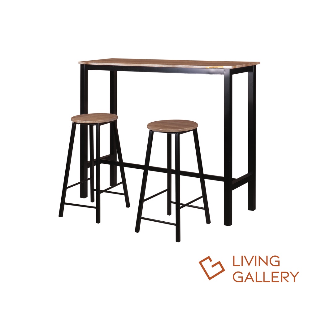 Living Gallery Bar Table Set 2-Seater | Durable & Sturdy | Easy To ...