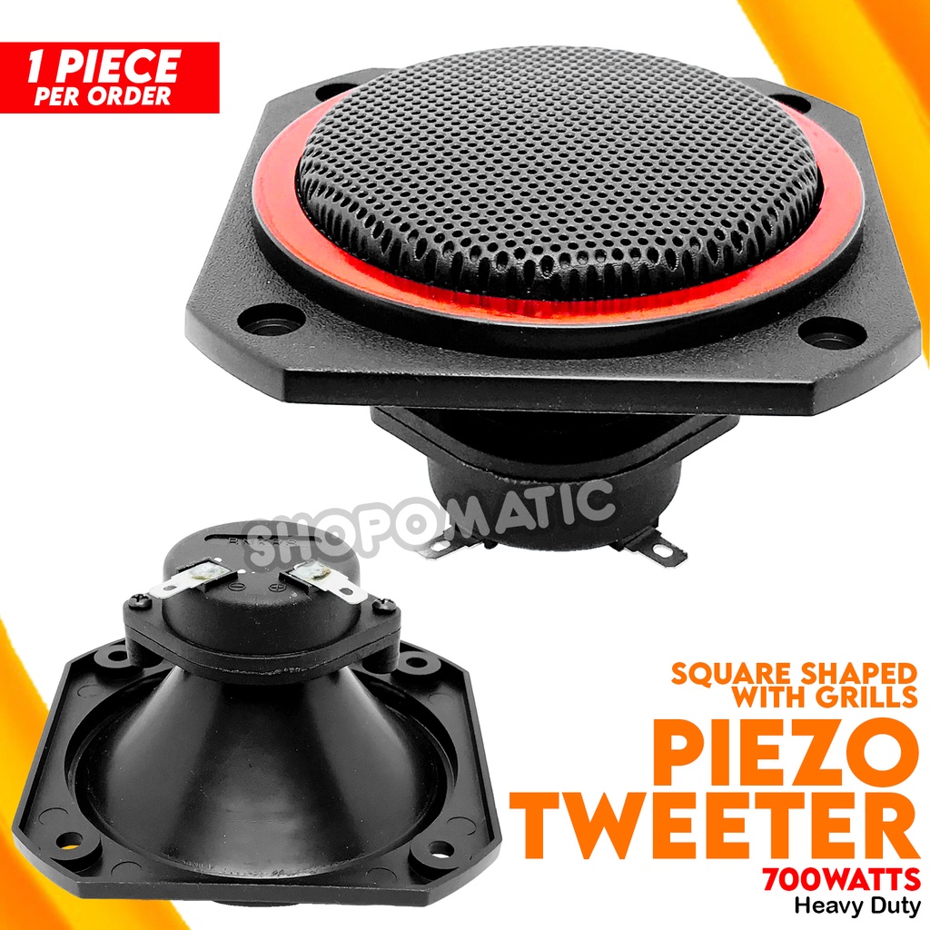 🟧Square Piezo Tweeter With Grills 700W Heavy Duty (Per Piece)🟧 | Shopee ...