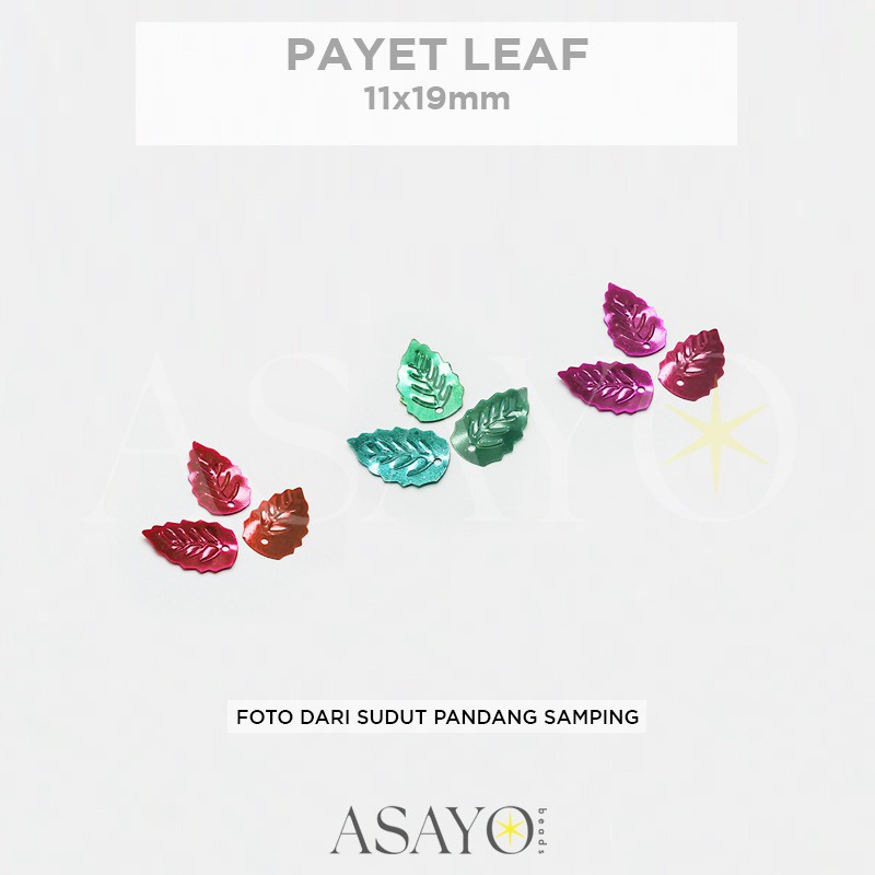 Rambocci Sequins Christmas Leaves 11x19 Metallic Transparent Dark Green ...