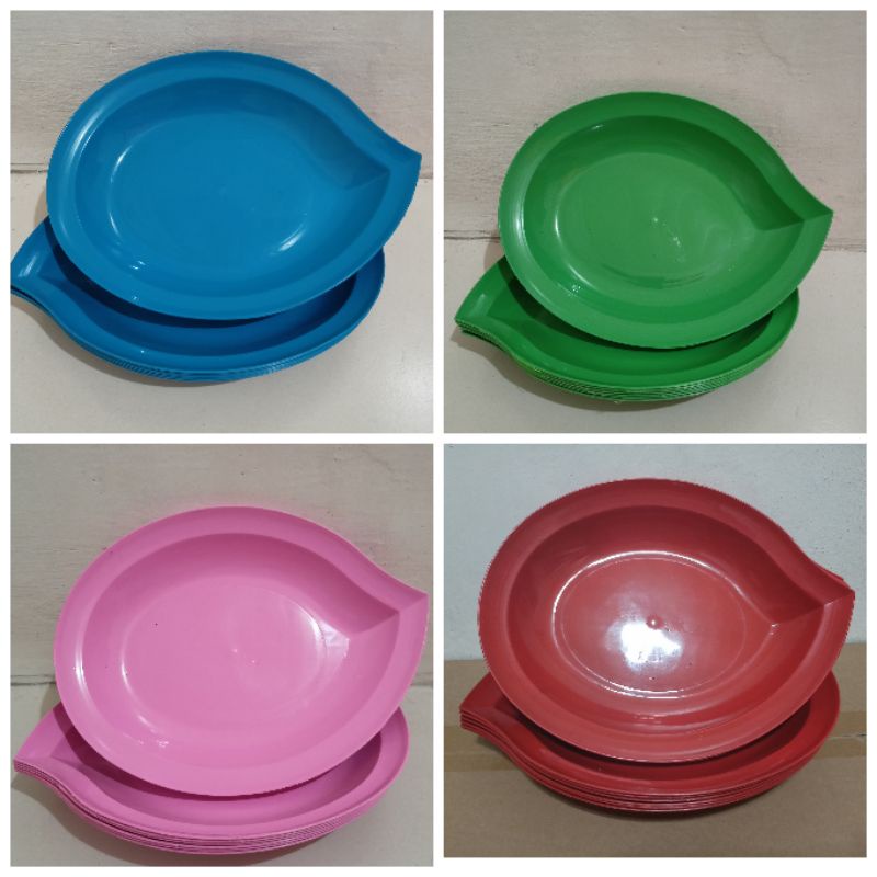 SMILE 12PCS (2202)Plastic Plate Flower Design Plate (PLATU) (MAKAPAL ...
