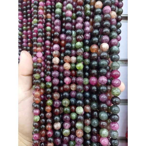Mix Tourmaline Stone Natural Stone perfect for bracelet.. | Shopee ...
