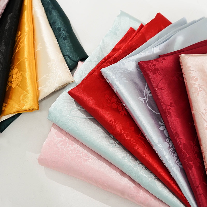 Chinese style cheongsam fabric jacquard brocade fabric diy satin silk ...