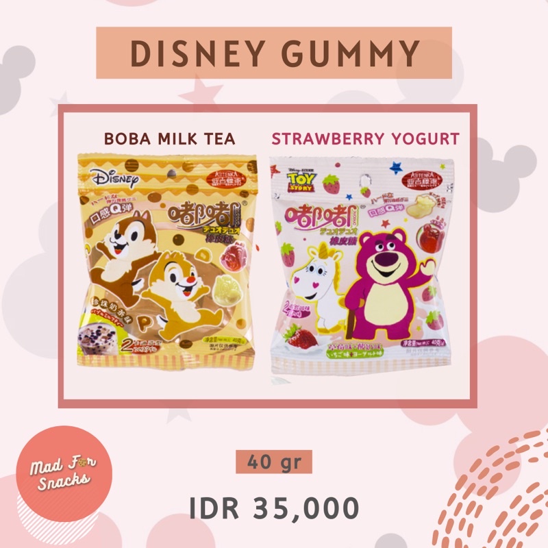 Disney Gummy (Boba Milk Tea/Strawberry Yogurt) | Shopee Philippines