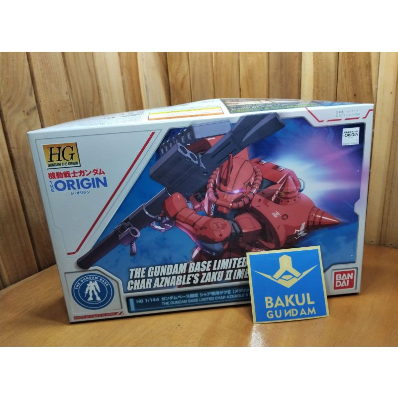 Hg Gundam The Origin Gundam Base Char Aznable's Zaku II [Metallic ...