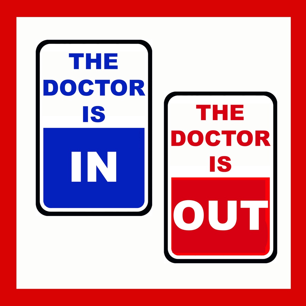 Doctor Is In Signage Laminated/PVC/Sticker/Metal Sheet | Shopee Philippines