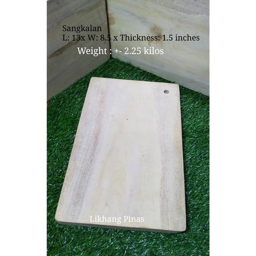 Sangkalan Chopping Board Rectangular makapal sampalok wood | Shopee ...