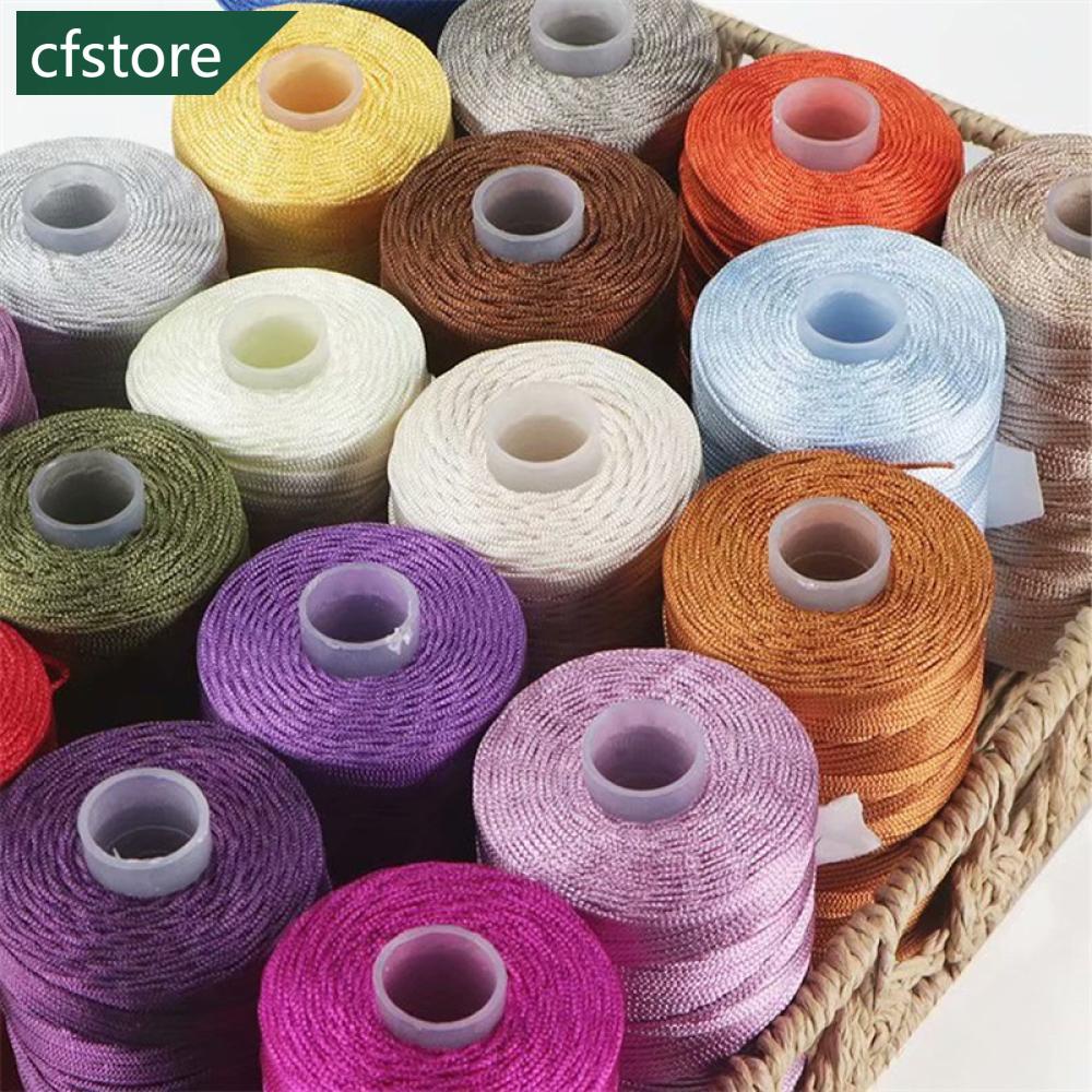CFSTORE 100g/roll 1.5mm Hollow Line Yarn Colorful Nylon Cord Crochet ...