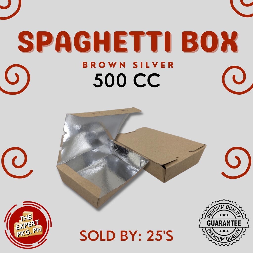 Spaghetti Meal Box Solo Lunch Box / Takeout box 500CC ( 25PCS/ORDER ...
