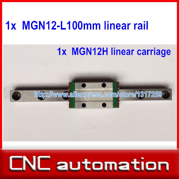 12mm linear guide MGN12 L 100mm linear rail with 1pcs MGN12H linear ...