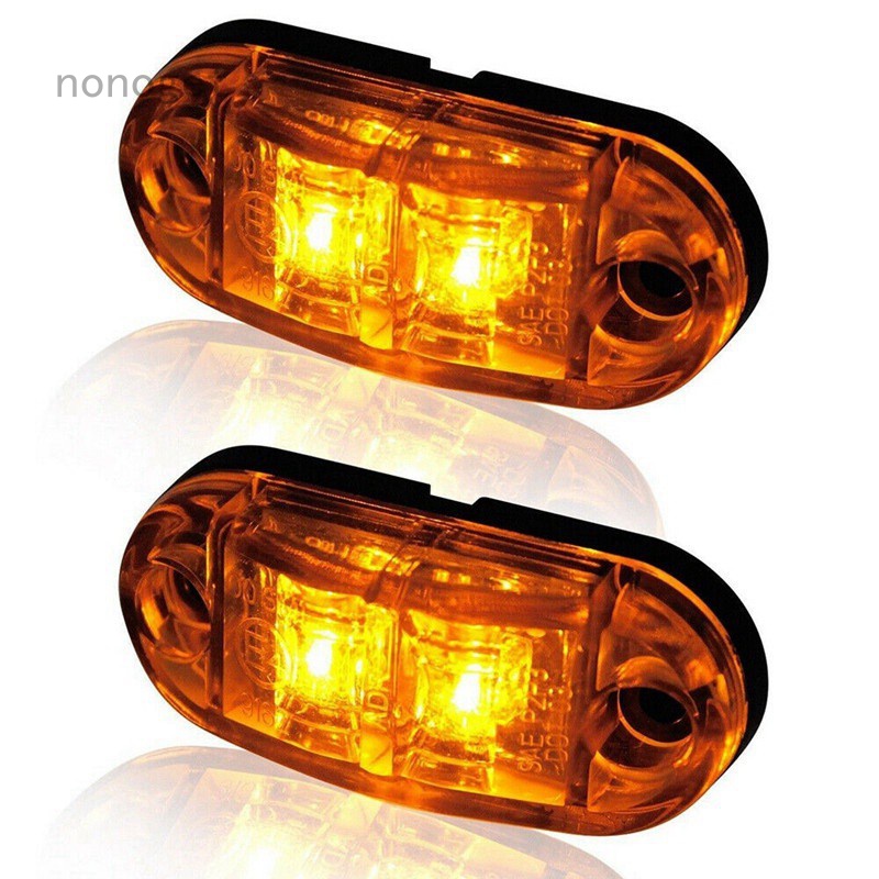 betcha56 2PCS Warning Light LED Diode Light Oval Clearance Trailer ...