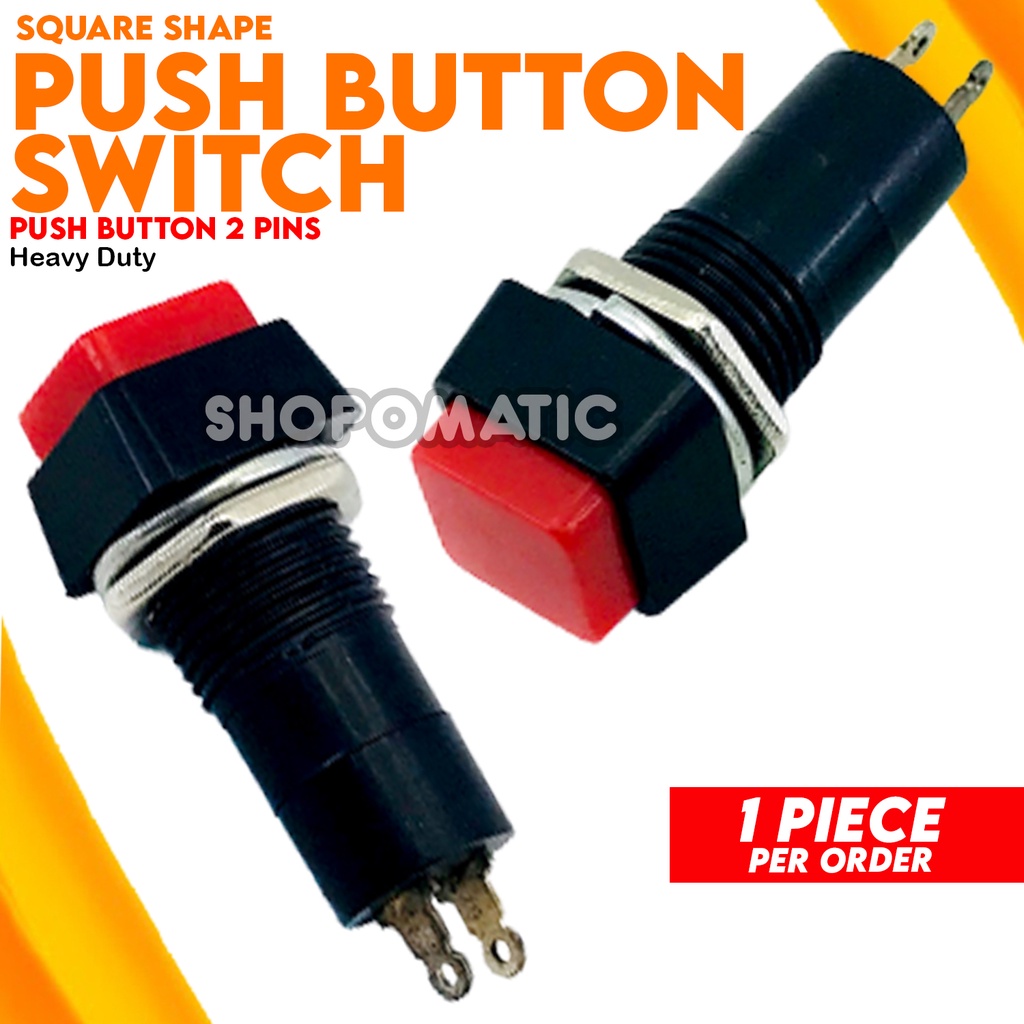 🟧 2 Pin Push Button Switch Square 🟧 | Shopee Philippines
