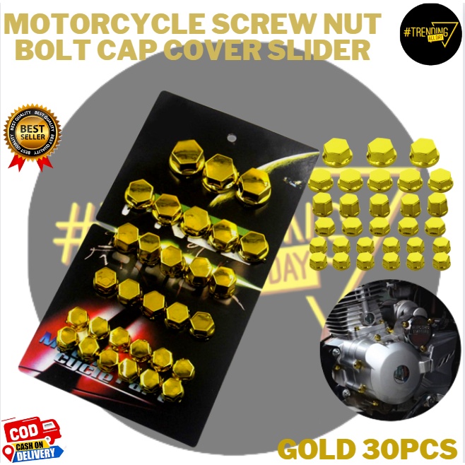 RUSI ROYAL 125 Gold 30pcs screw nut bolt cap cover slider COD | Shopee ...