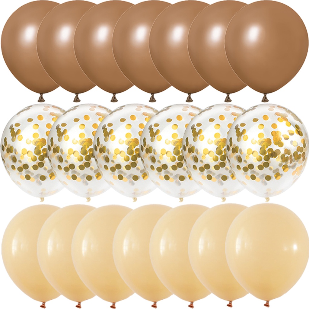 D290☺︎Retro Nude Beige White Themed Balloons Set, DIY Birthday Bridal ...