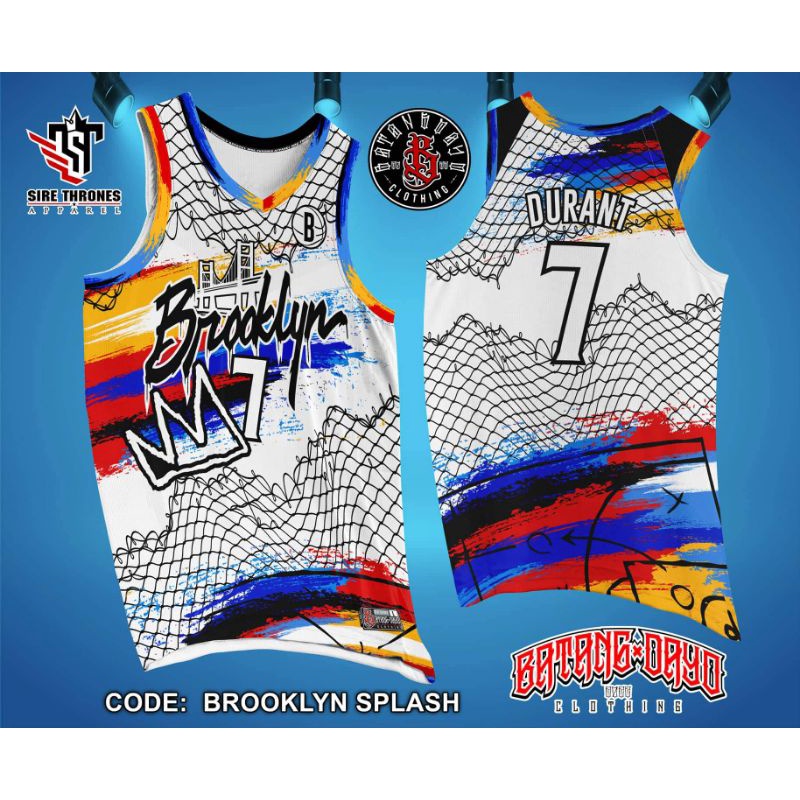 BROOKLYN SPLASH JERSEY INSPIRED FULL SUBLIMATION BASKETBALL JERSEY FREE ...