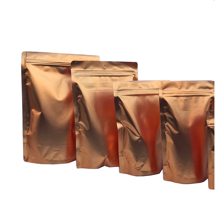 Full Matte Gold Stand Up Pouch with Ziplock (100pcs.) | Shopee Philippines