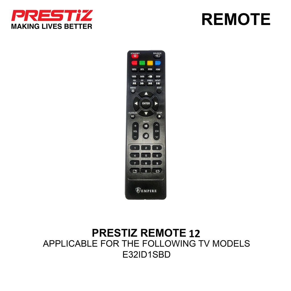 Empire TV Remote Control for Smart Digital TV (REMOTE 12) | Shopee ...