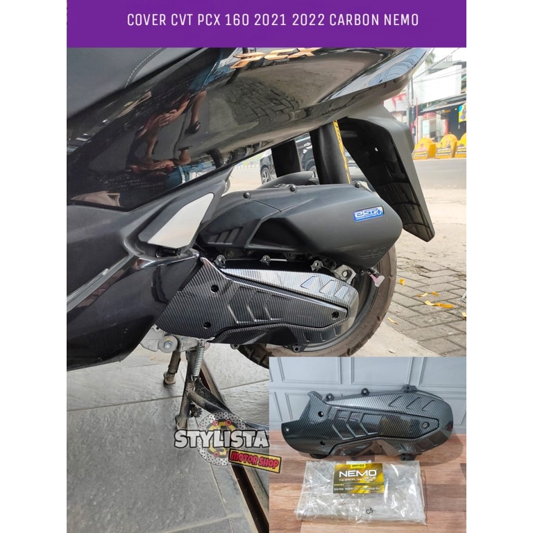 Cover CVT PCX 160 2021 2022 CARBON NEMO TUTUP BAK CVT ALL NEW PCX 160 ...