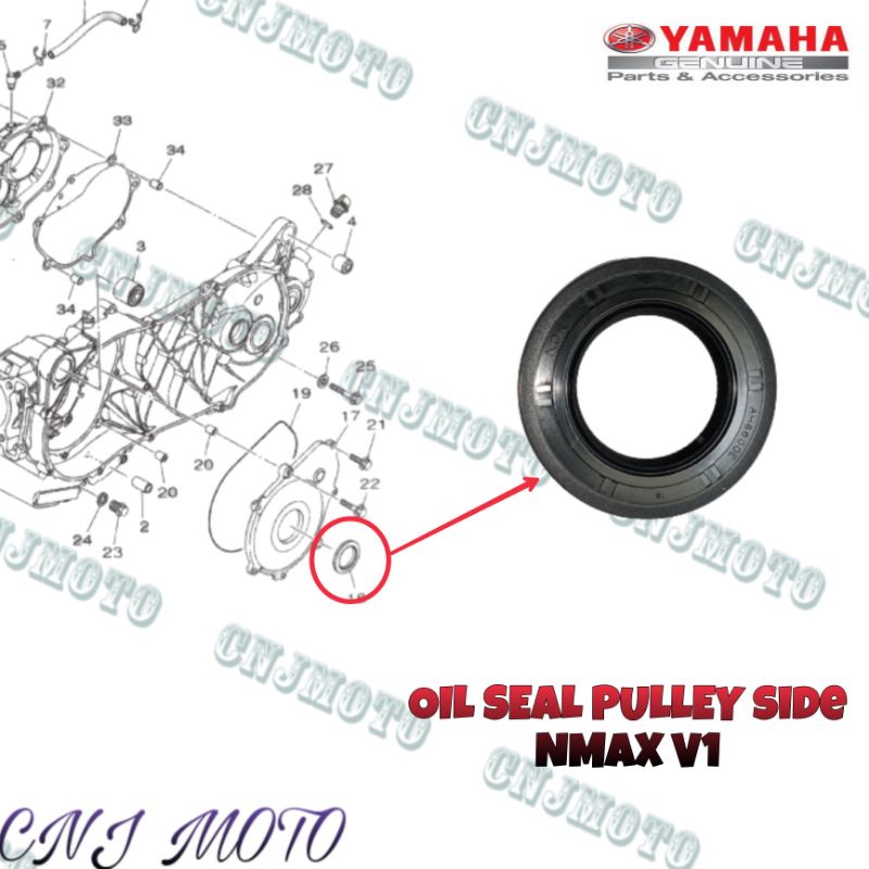 OIL SEAL PULLEY SIDE (NMAX V1) 93102-30802 | Shopee Philippines