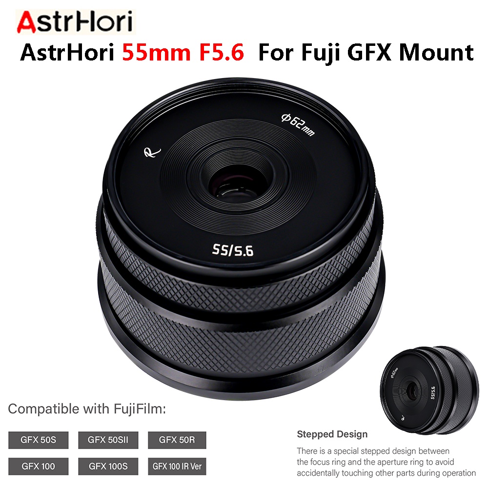 AstrHori 55mm F5.6 Fuji GFX lens Medium Format Lens Medium Frame Portrait Lens Compatible with ...