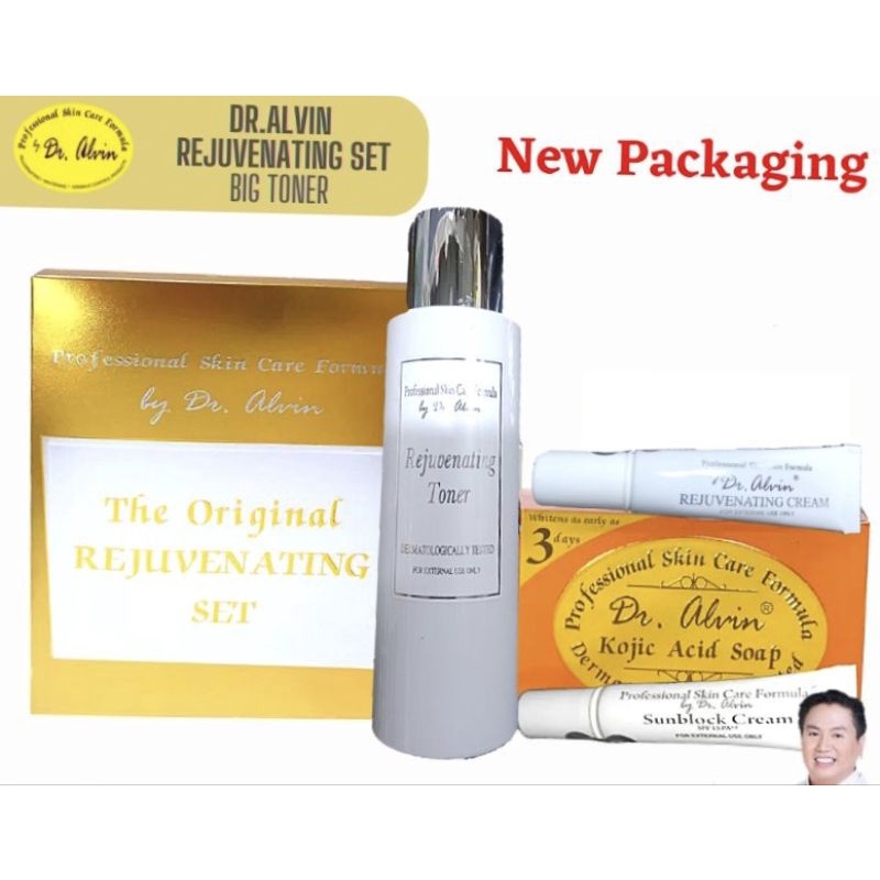Rejuvenating Set with BIG TONER 120ML Dr. alvin | Shopee Philippines