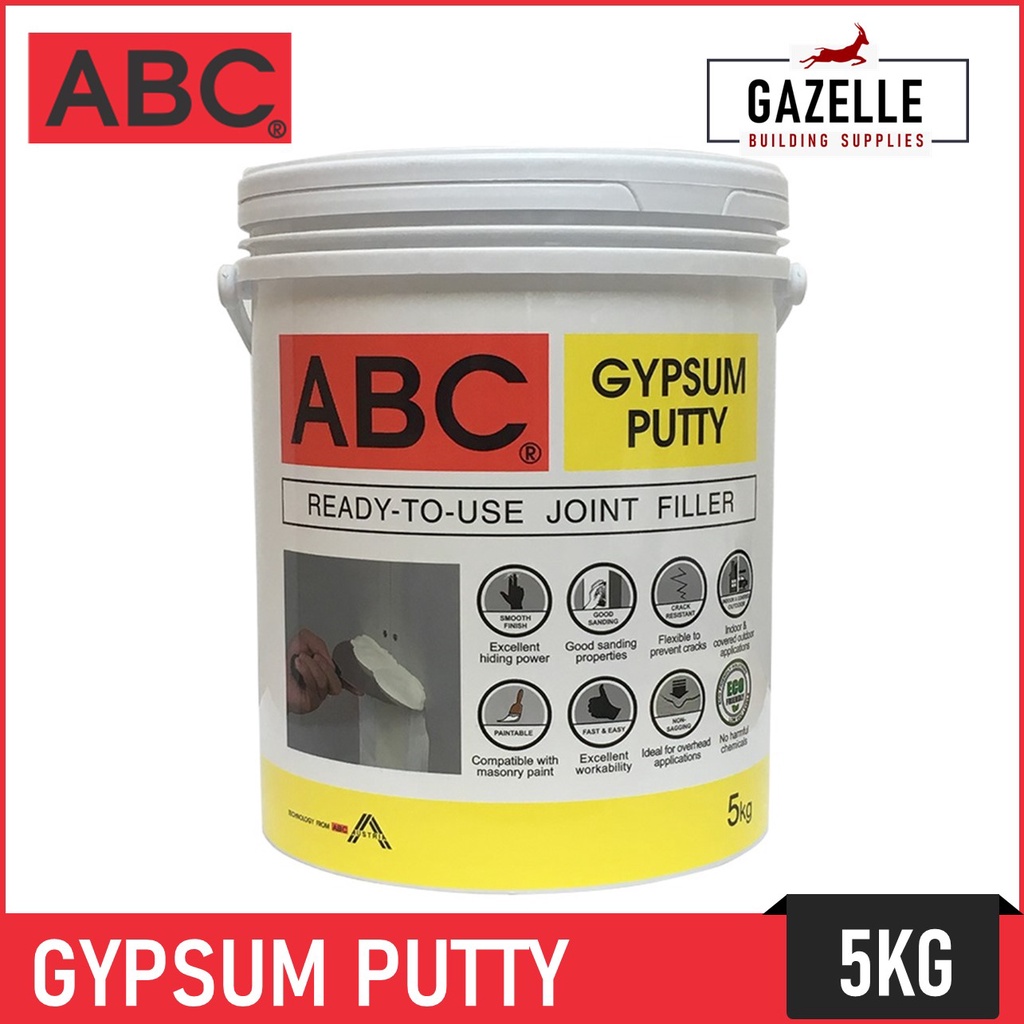 ABC Gypsum Putty Ready To Use Joint Filler 5Kg | Shopee Philippines
