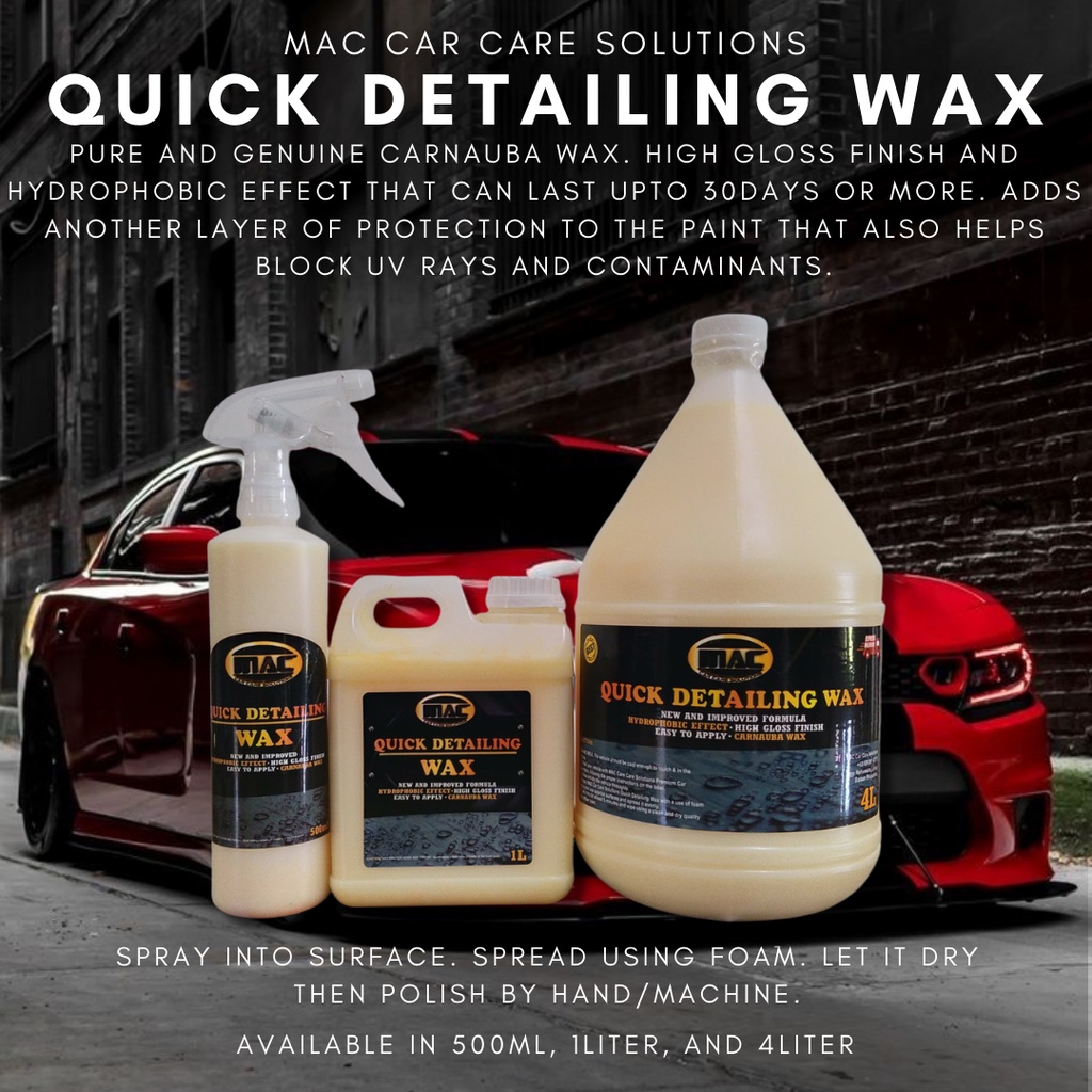 Quick Detailing Carnauba Spray Wax MAC Car Care Solutions | Shopee ...