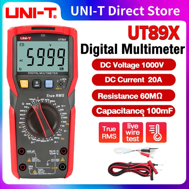 UNI-T UT89X Professional Digital Multimeter True RMS NCV 20A Current AC ...