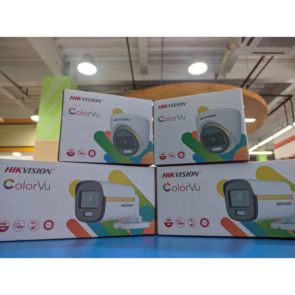 HIKVISION 2MP Colorvu DS-2CE10DF3T-PF 24/7 Colored 2MP Fixed Bullet ...