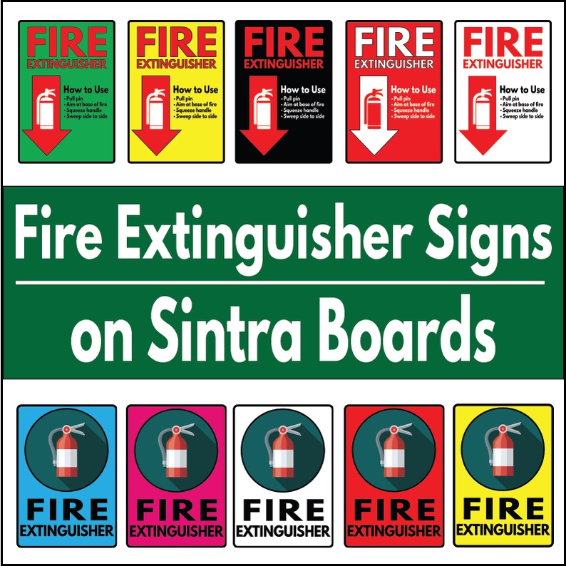 Fire Extinguisher Signs, Safety Signs For Household, Business and ...