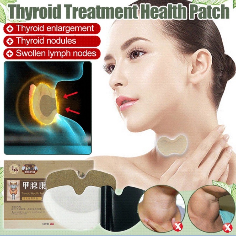 6 Stickers in 3 Packs/Box Herbal Thyroid Treatment Health Patch Plaster ...