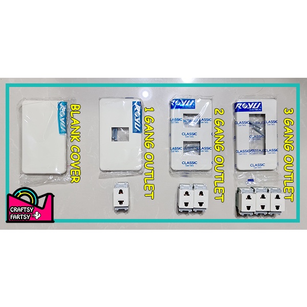 ROYU Classic/Wide Series 1, 2, 3 Gang Switch/Outlet/ Electrical ...
