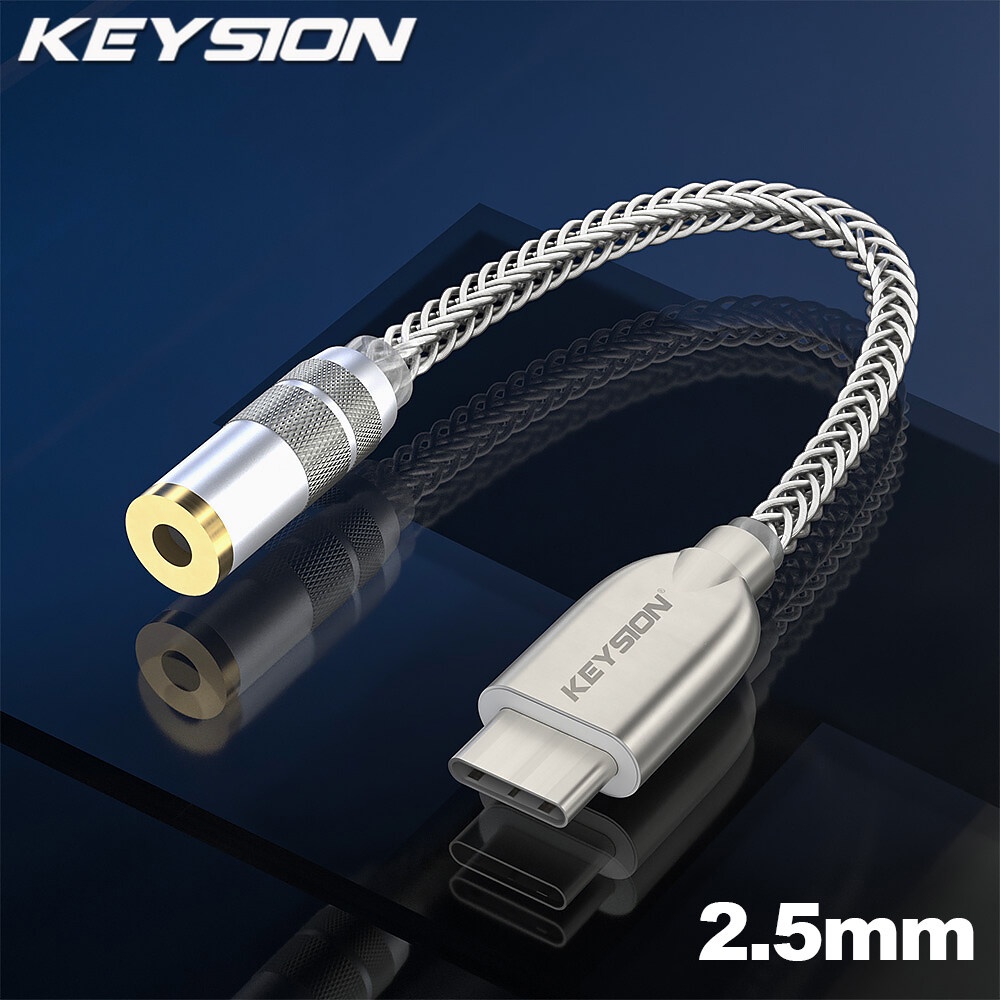 KEYSION DAC Earphone Lossless Music Decoder USB Type C to 3.5mm/2.5mm/4 ...
