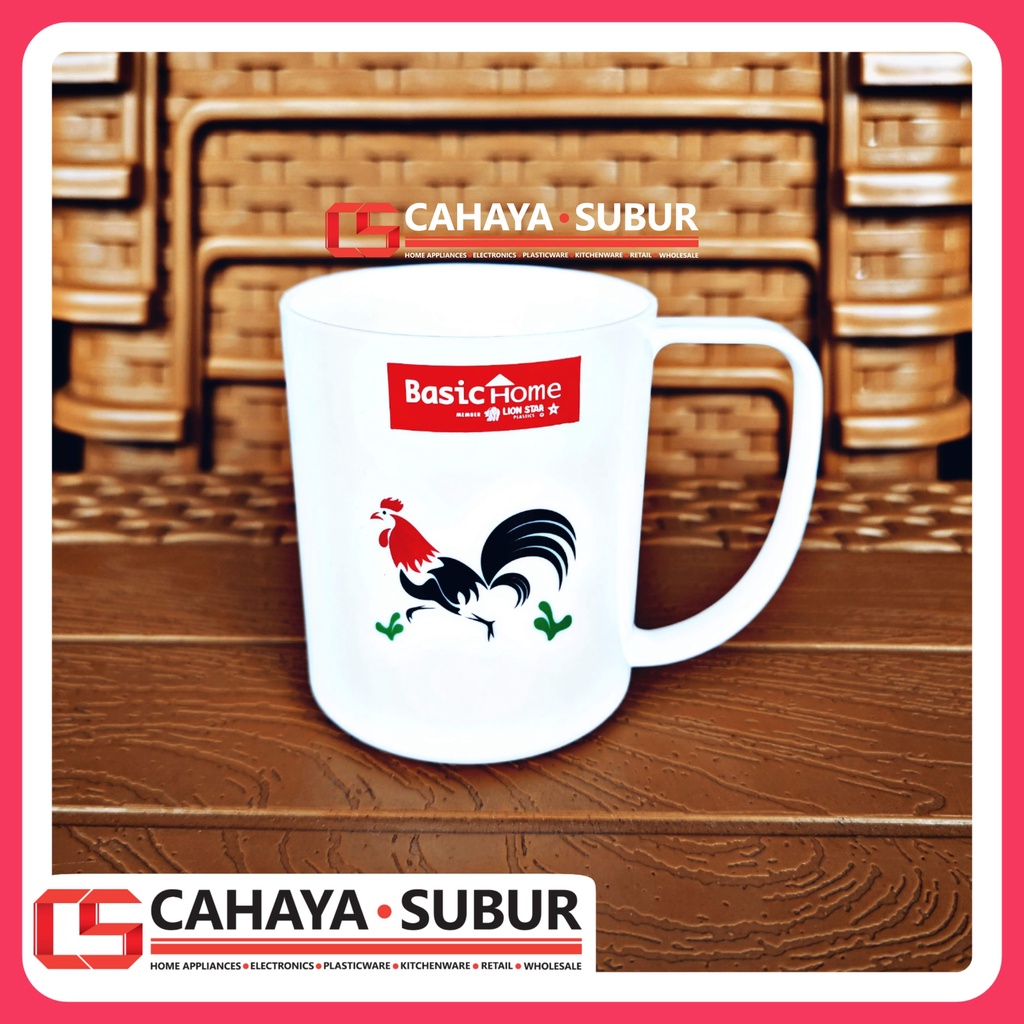 Cup Gelas Gelas Gelas PIKO Mug 310ml Motif Ayam Rooster Series by Basic ...