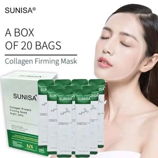 Authentic SUNISA 20Pcs Collagen Gelly Sleep Face Mask Firm Skin ...