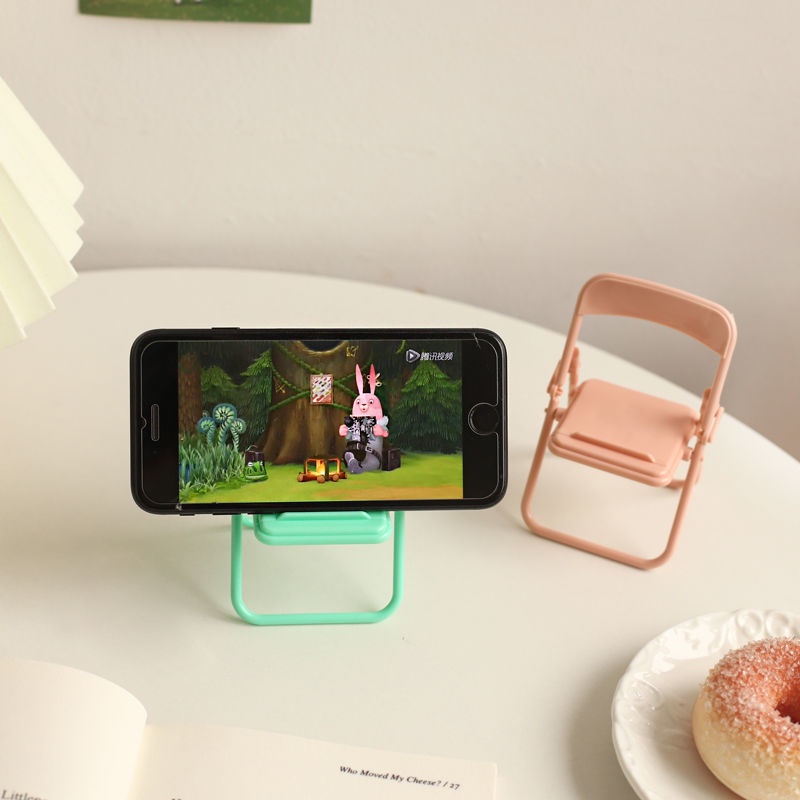 Mobile Phone Stand Small Chair Lazy Stand Portable Foldable ...