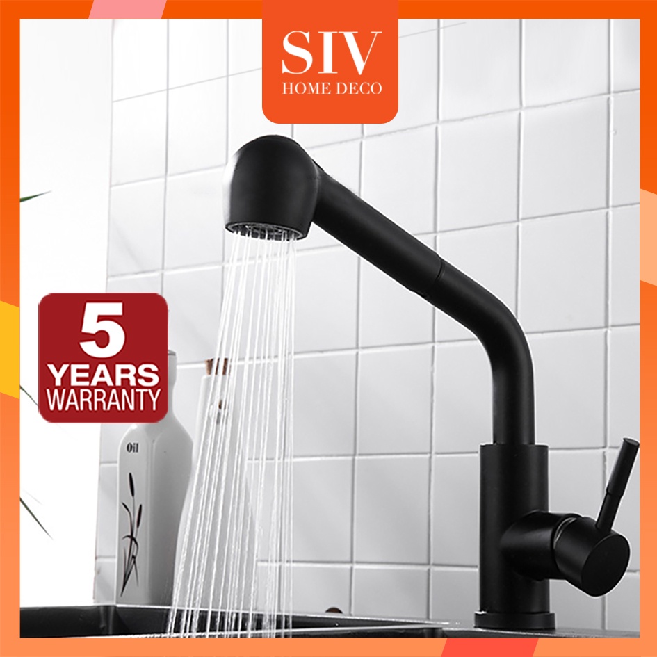 Siv Black Stainless Steel 304 Basin Faucet Hot And Cold 5 Years ...