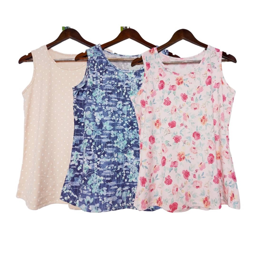 ERICKAS Plus -size Printed Design Korean Cotton Sando for Women (Size ...