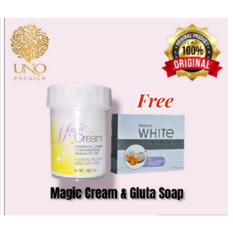 MAGIC CREAM UNO WITH FREE GLUTHA SOAP UNO AUTHENTIC AND ORIGINAL ...