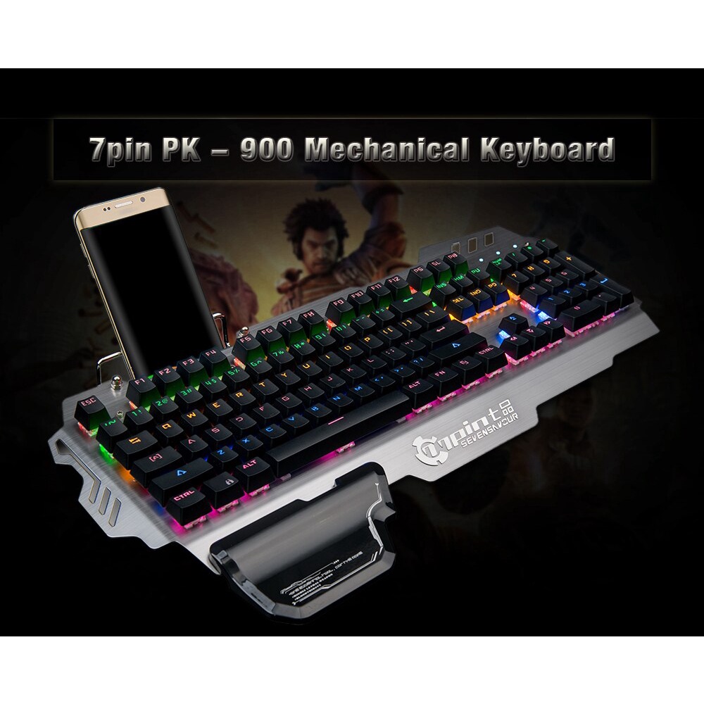 7Pin PK900 Professional Gaming Mechanical Aluminum Keyboard/Metal ...