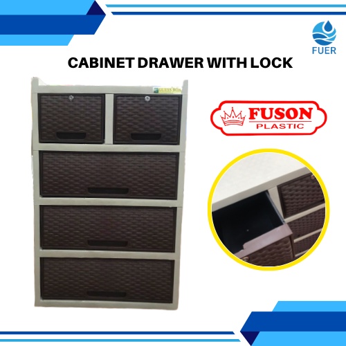 Rattan drawer cabinet with lock drawer organizer cabinet organizer ...
